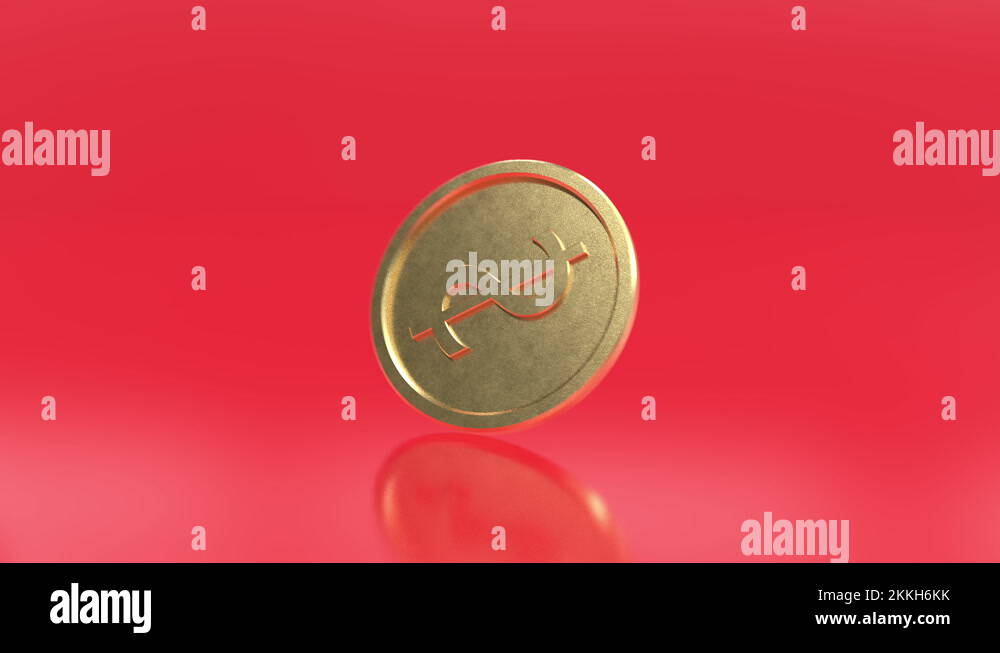 3d looped animation of dollar sign gold coin rotation Stock Video ...