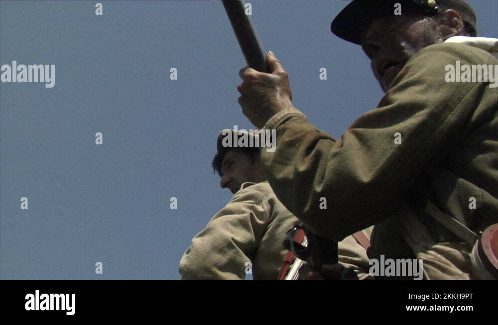 SPFX, "Combat Camera" in a Civil War Battle reenactment firing line ...