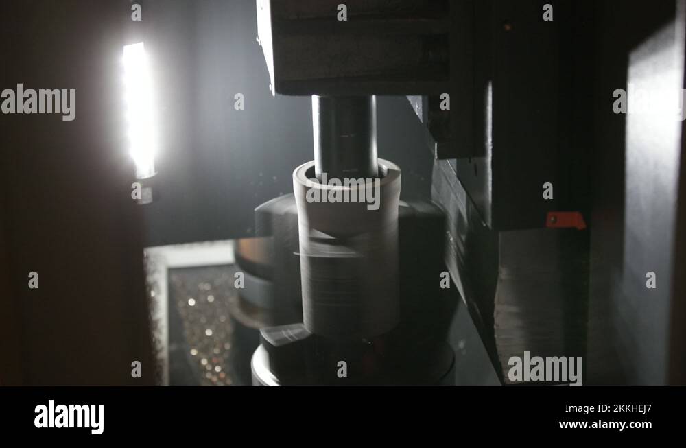 Industrial safety first concept, industrial metal work bore machining ...