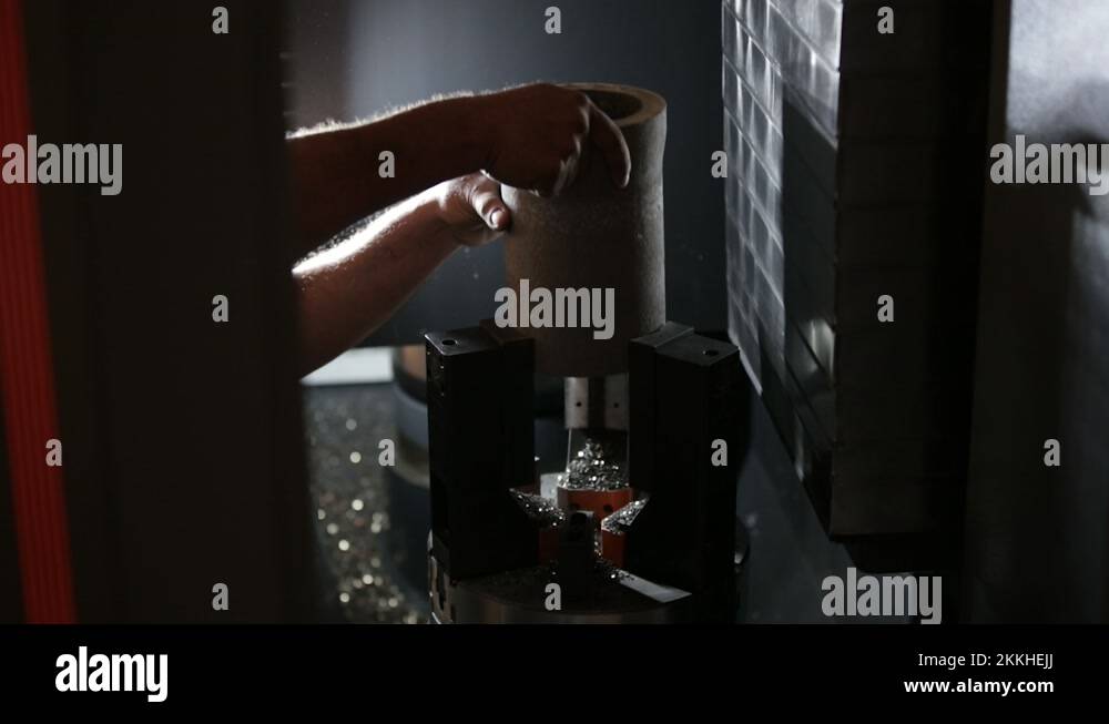 Industrial safety first concept, NC turning, drilling and boring ...