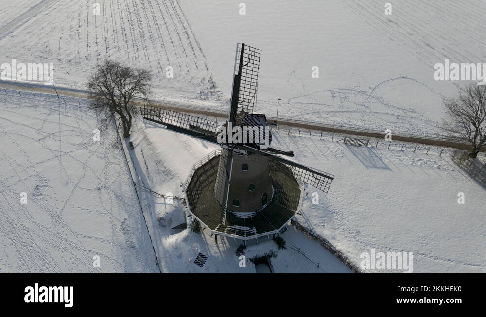 Windmill and snow covered landscape Stock Videos & Footage - HD and 4K ...