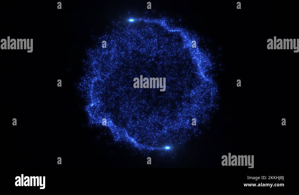 Bright flying sparks of particles, spinning in a circle Stock Video ...