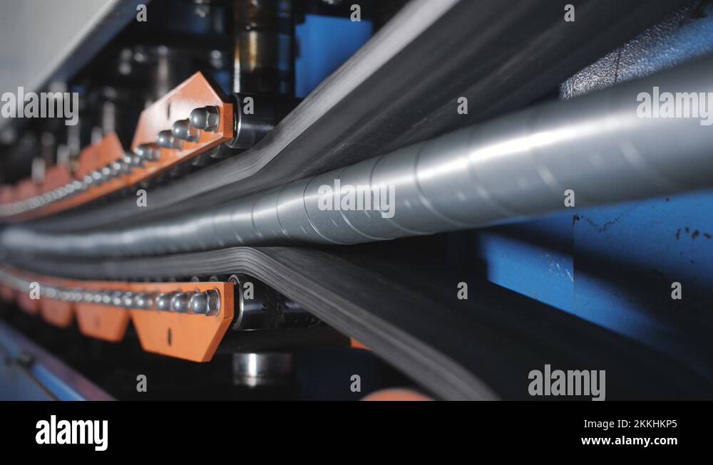 Armored tin tape power cable in a specialized cable drawing machine ...