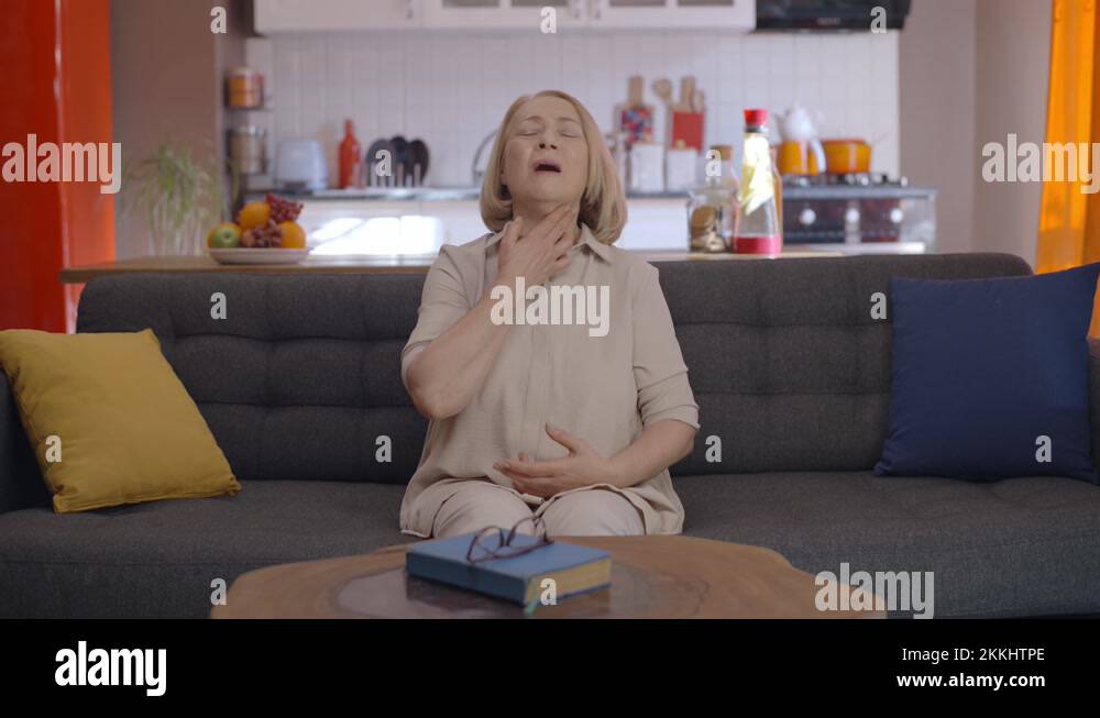 Measuring the heart rate from the neck Stock Video Footage - Alamy