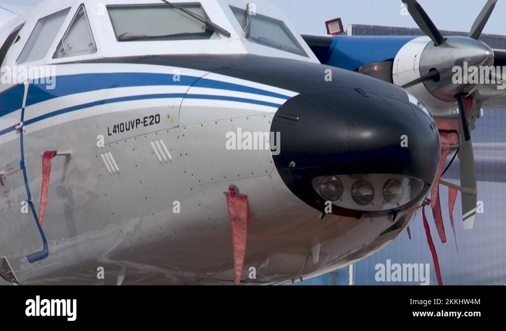 Czech multi-purpose twin-engine aircraft L 410 "Turbolet" on float ...
