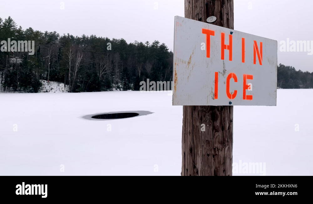Ice warning sign in frozen ice Stock Videos & Footage - HD and 4K Video ...