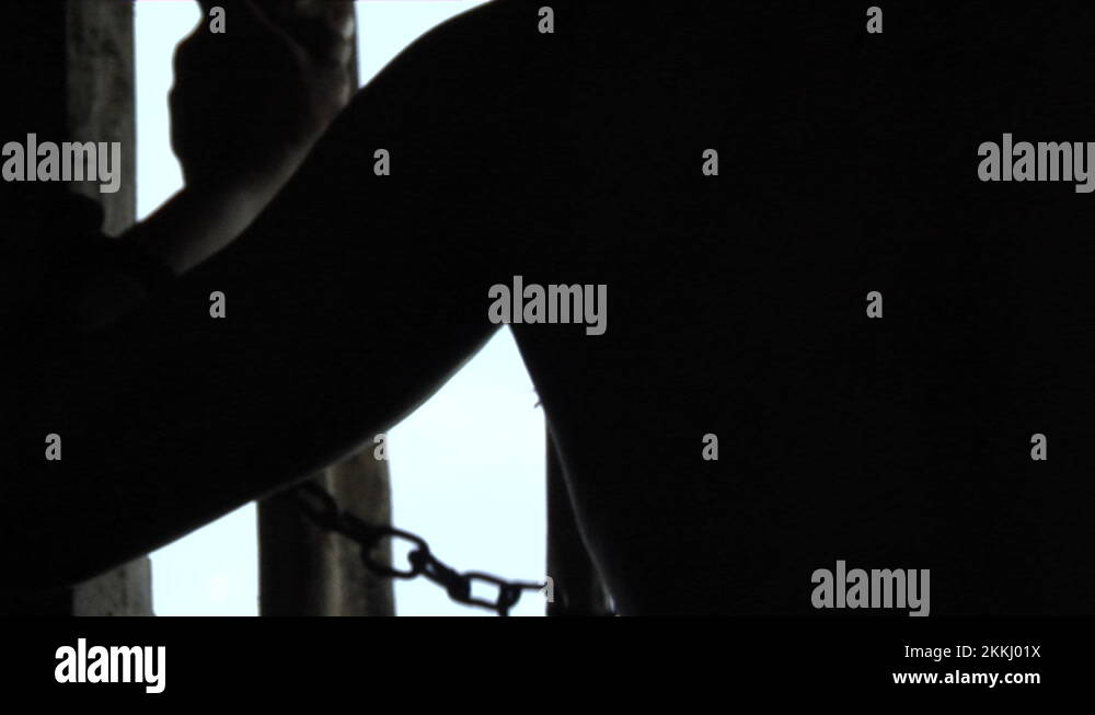 Enslaved African-American Potrayal - Slavery, chained hands in bondage ...