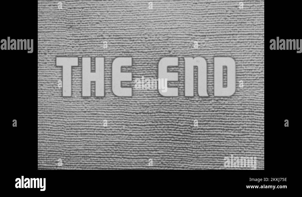 1940s: Title card reads, "The End Stock Video Footage - Alamy