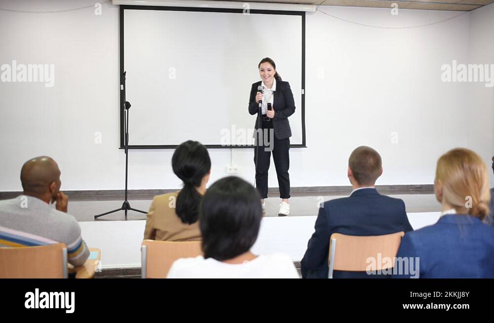 Female lecturer stage Stock Videos & Footage - HD and 4K Video Clips ...