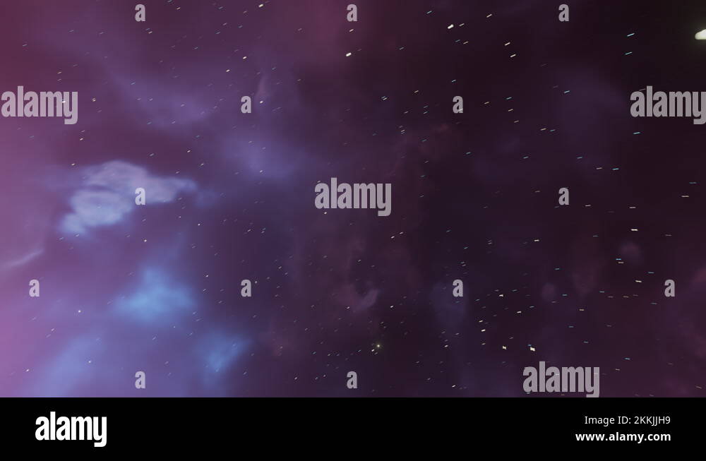 CGI Loopable Space Travel Forward Animation Through Blue and Orange ...
