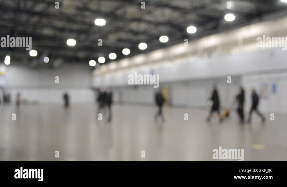 Large open and empty part of a large building inside Stock Video ...