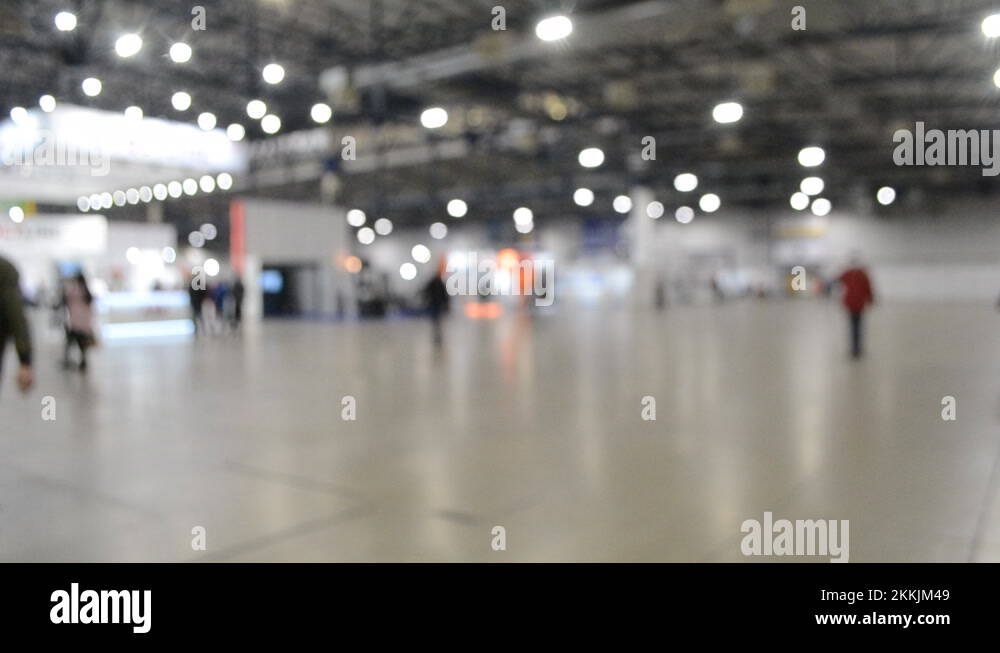 Blurred Background. Big building structure inside Stock Video Footage ...