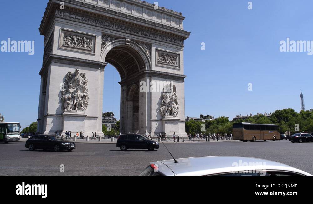 Paris arc de triomphe roundabout Stock Videos & Footage - HD and 4K ...