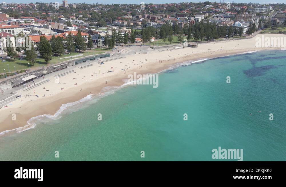 People Sunbathing At White Sand Of Coogee Beach By Blue Sea - Coogee ...