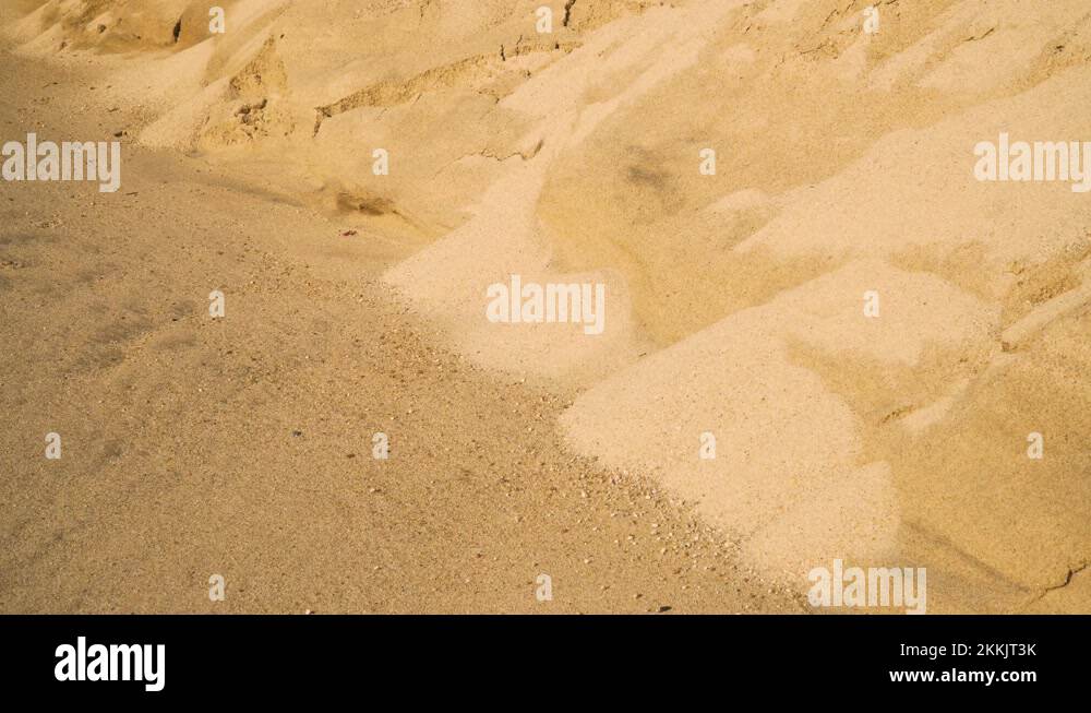 4K coastal sand erosion on beach. Sand dunes loss, climate and ...