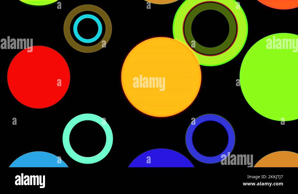 Abstract Colorful Animated Circle Rings Video Loop Background – 4k ...