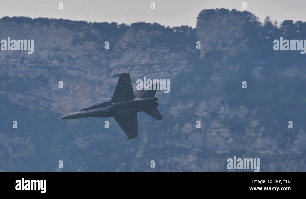Slow motion footage of a modern supersonic fighter jet in flight Stock ...
