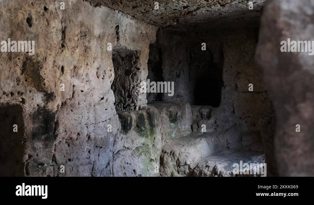Rare view of the chambers inside an ancient Roman necropolis in ...