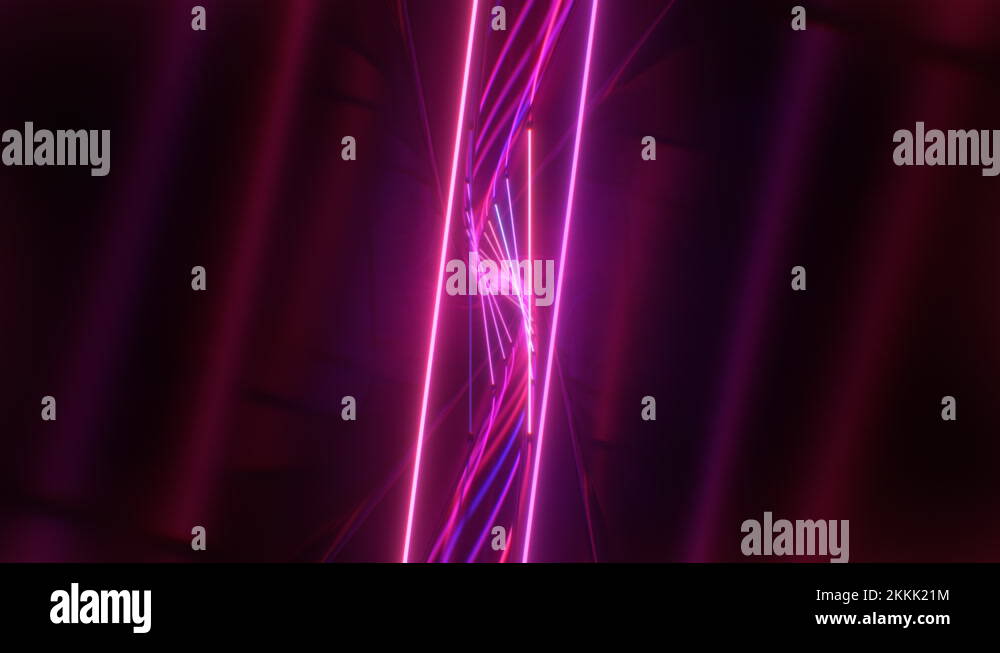 Flicker Neon Laser Beam Futuristic Fluorescent Glow Light Tunnel Stock ...