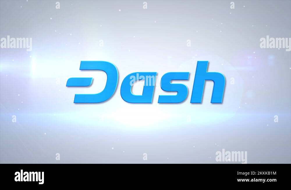 Dash Text Cryptocurrency Logo Coin 3d Animation Motion Graphics Reveal ...
