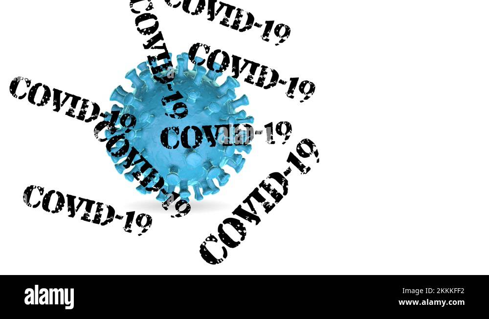 Covid-19 Text Stamp effects Animation on White Background Stock Video ...