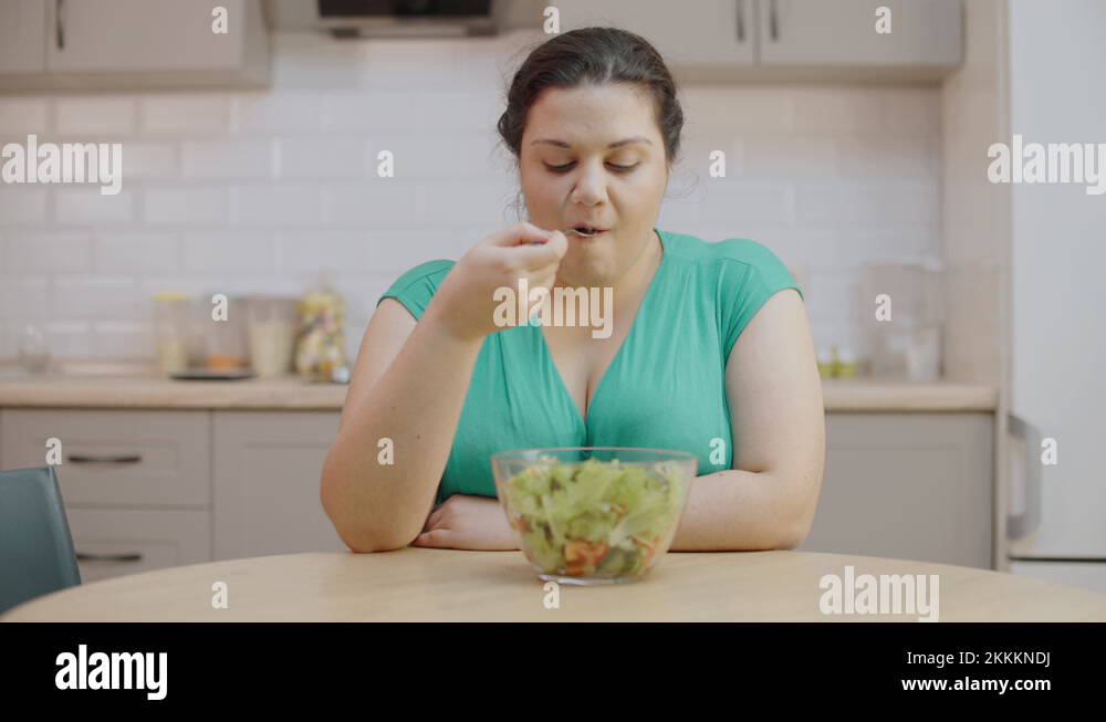 Sad woman eating salad Stock Videos & Footage - HD and 4K Video Clips ...