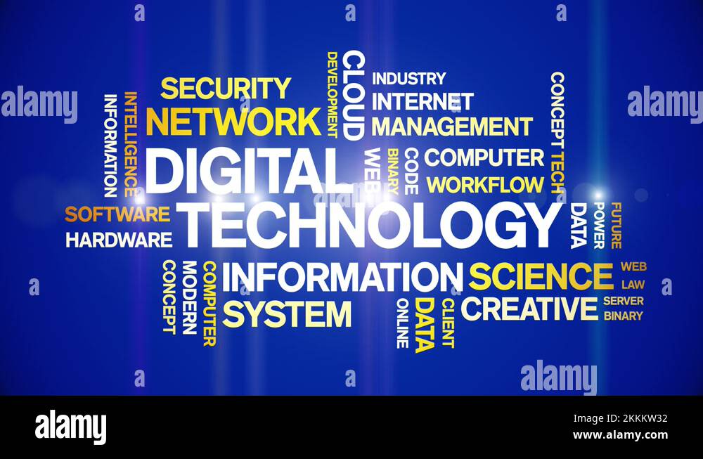4k Digital Technology Animated Tag Word Cloud,Text Animation seamless ...