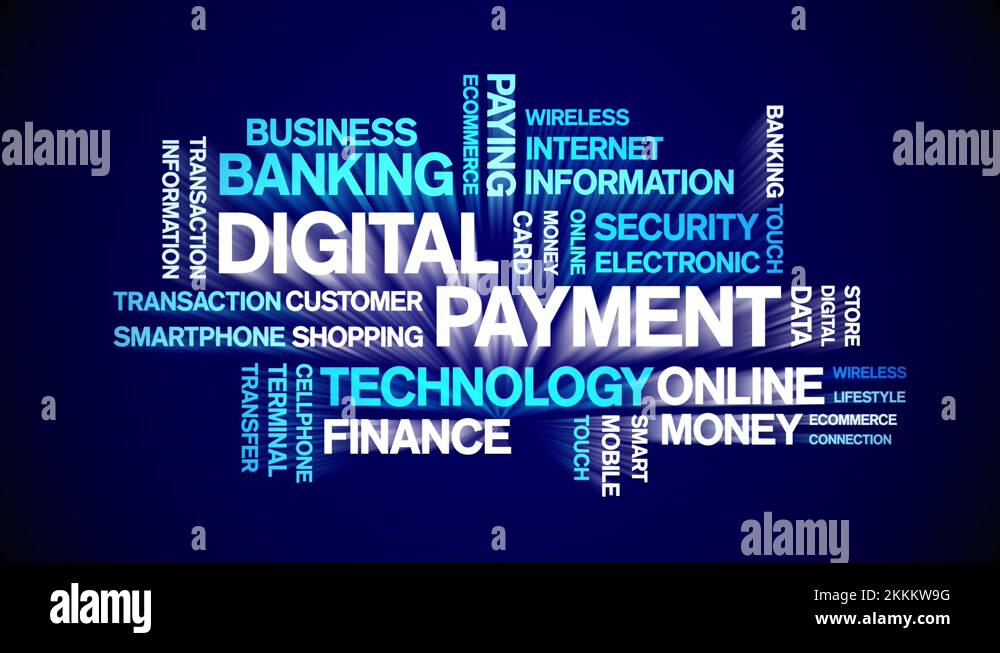 4k Digital Payment Animated Tag Word Cloud,Text Design Animation ...