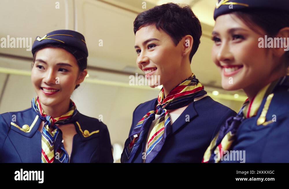 Group cabin crew air hostess Stock Videos & Footage - HD and 4K Video ...