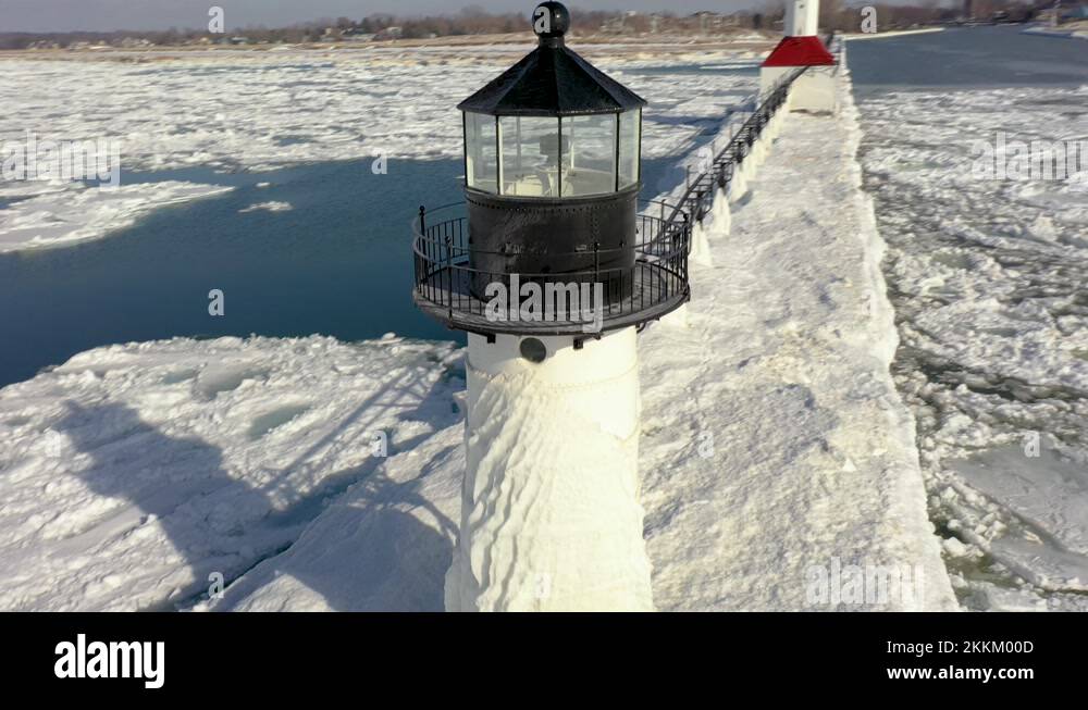 St. Joseph Lighthouse 4K title up Stock Video Footage - Alamy