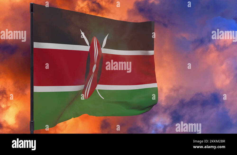 Kenya flag kenyan banner on Stock Videos & Footage - HD and 4K Video ...