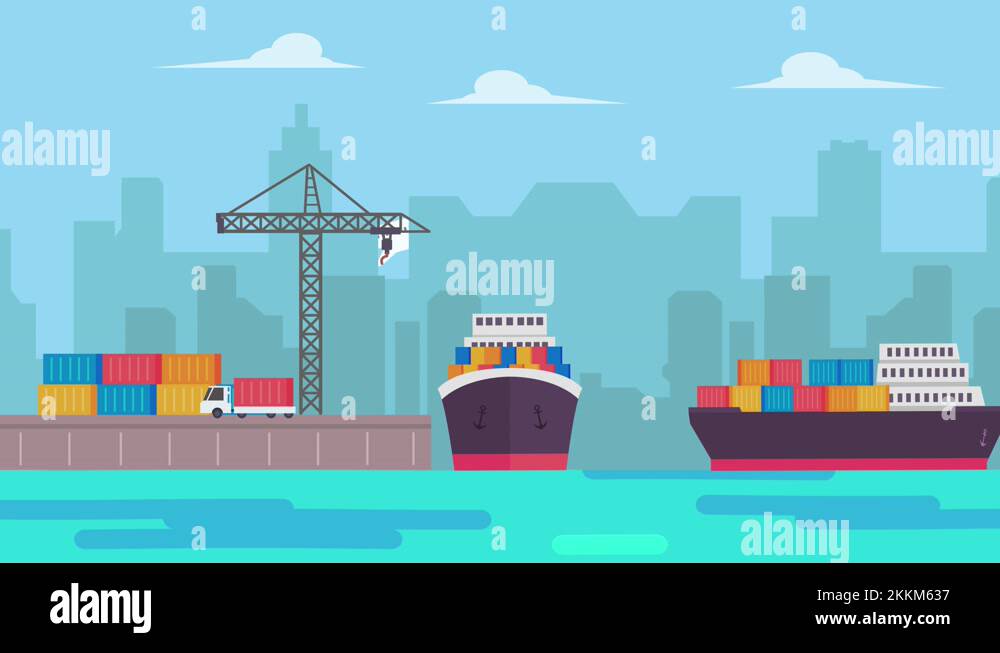 Loading and unloading containers Stock Videos & Footage - HD and 4K ...