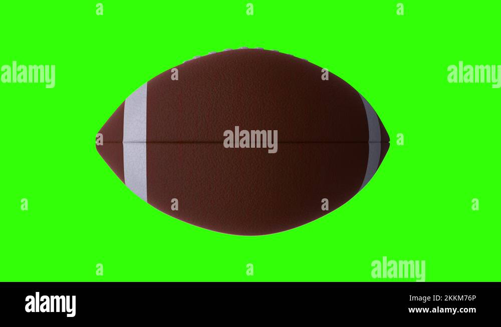 Beautiful Rugby Ball on a green screen - chromakey background, loop ...