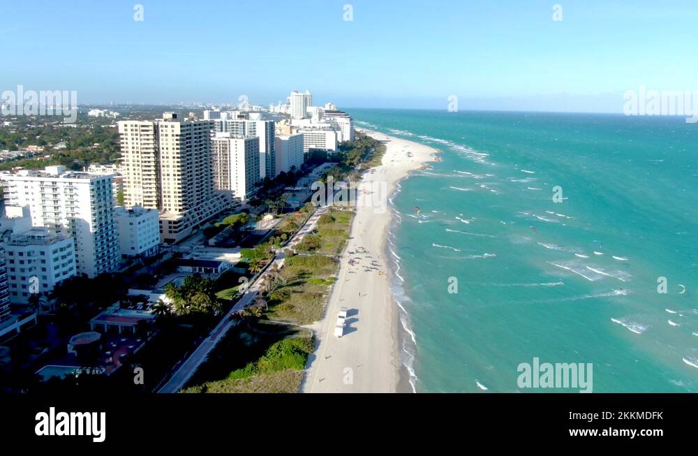 Waterfront Hotels And Condos Of The Famous Miami Beach In Florida ...