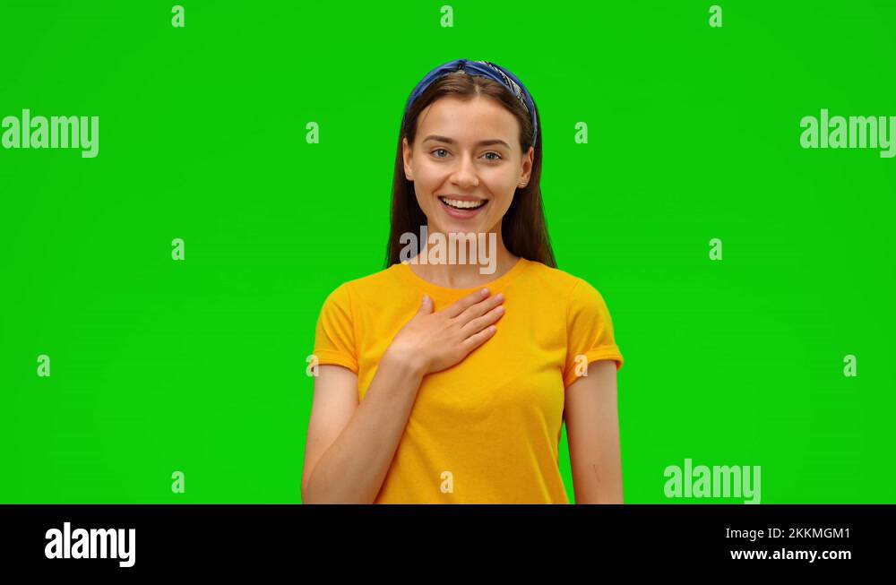 I love you. Girl saying "I love you" in sign language, showing words ...