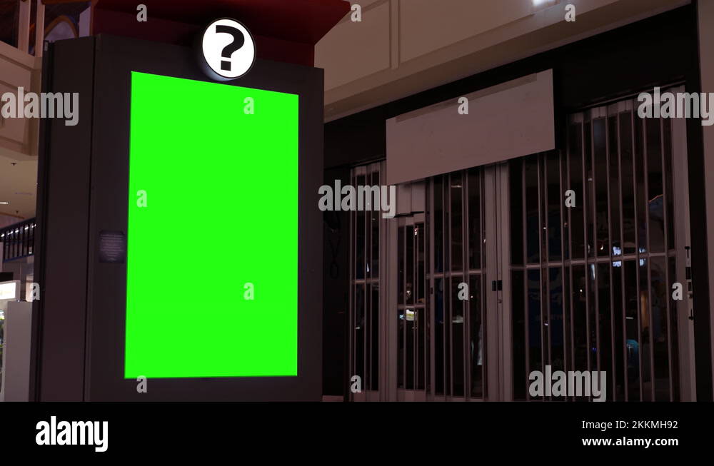 The motion of question mark and green screen billboard Stock Video ...