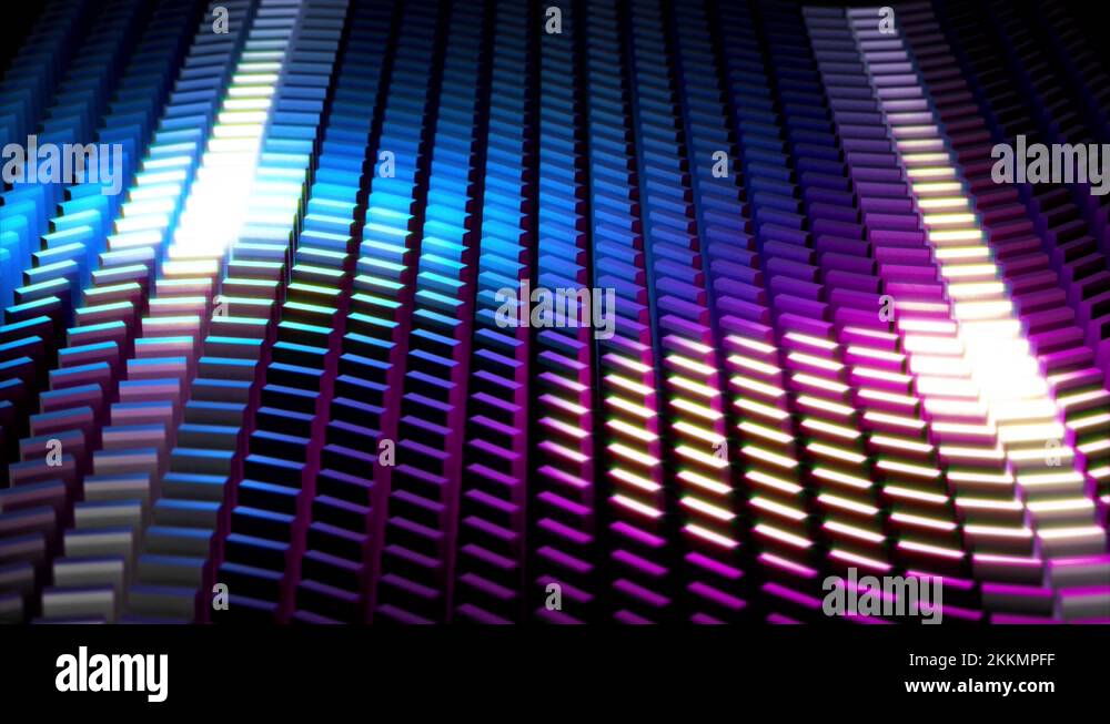 3D abstract background animation metal surface pattern morphing turning ...