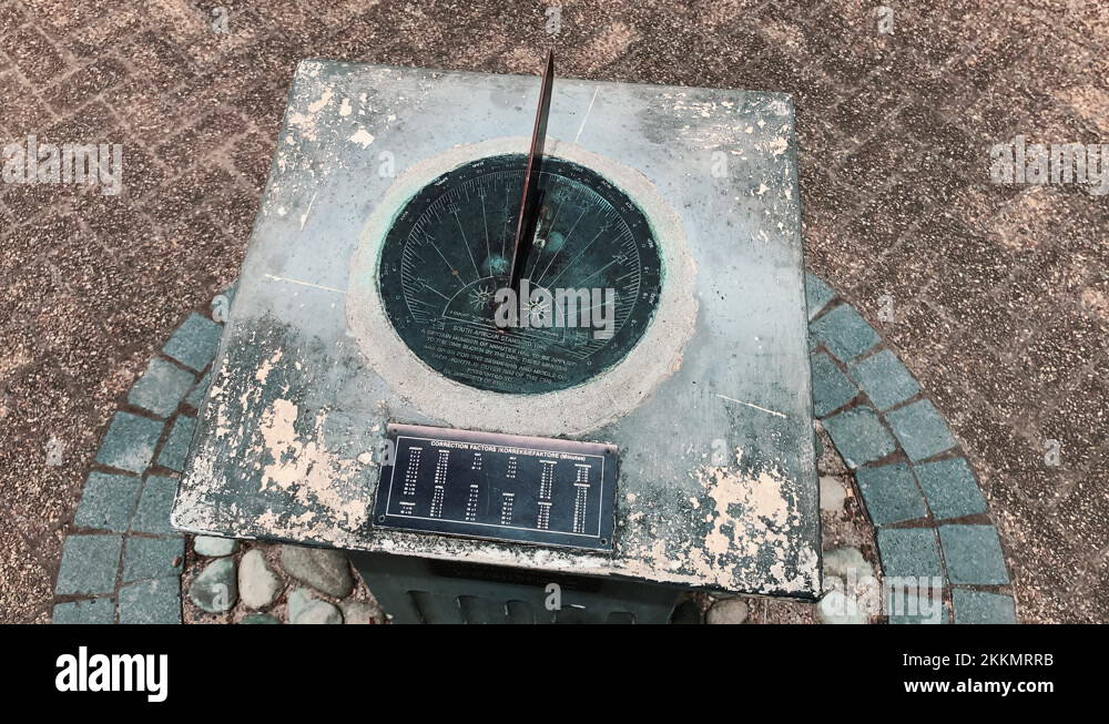 South African Floor Sun Dial, Birds eye view panning shot Stock Video ...