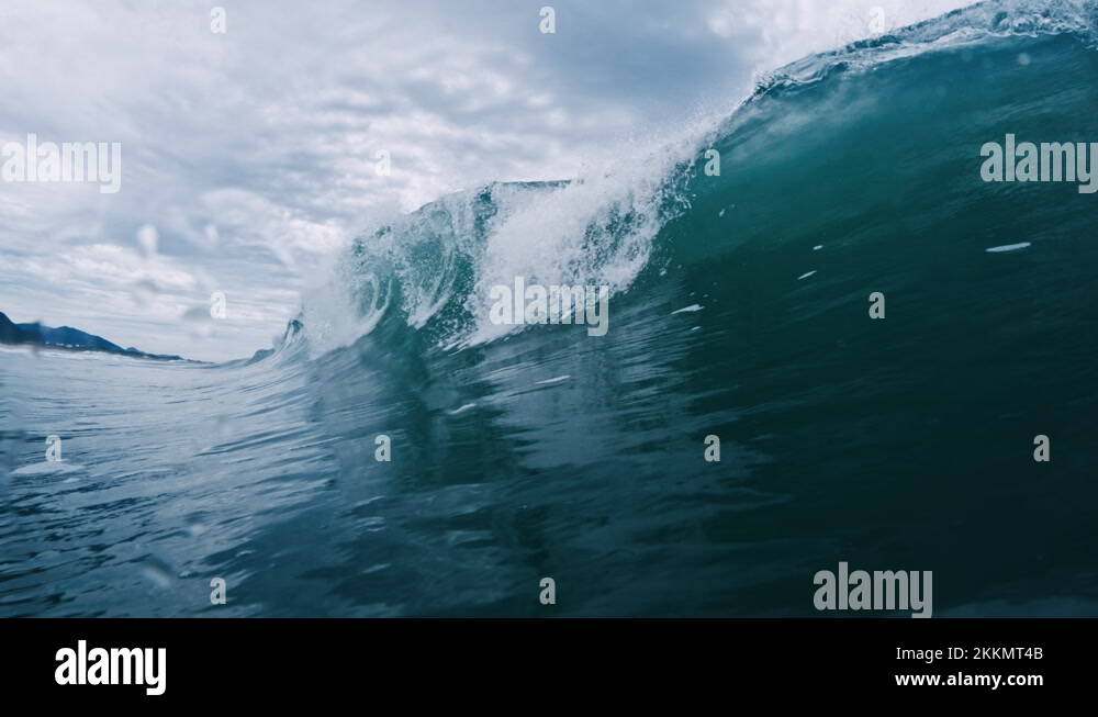 Ocean wave barrels and breaks. Campeche surf spot in Brazil Stock Video ...