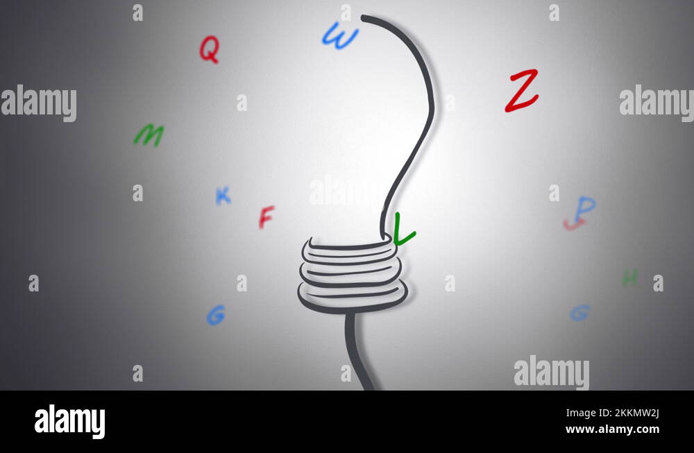 Human head with letters of the alphabet Stock Videos & Footage - HD and ...
