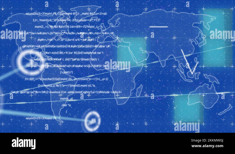 Abstract world map showing connection Stock Videos & Footage - HD and ...