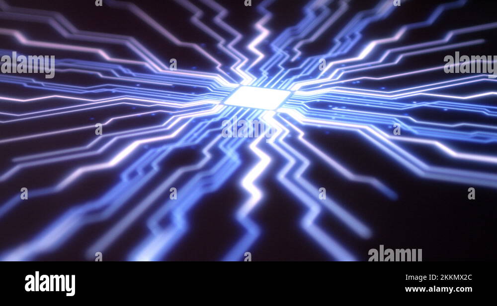 Futuristic AI Computer Scanning Finger ID And Turning On Stock Video ...