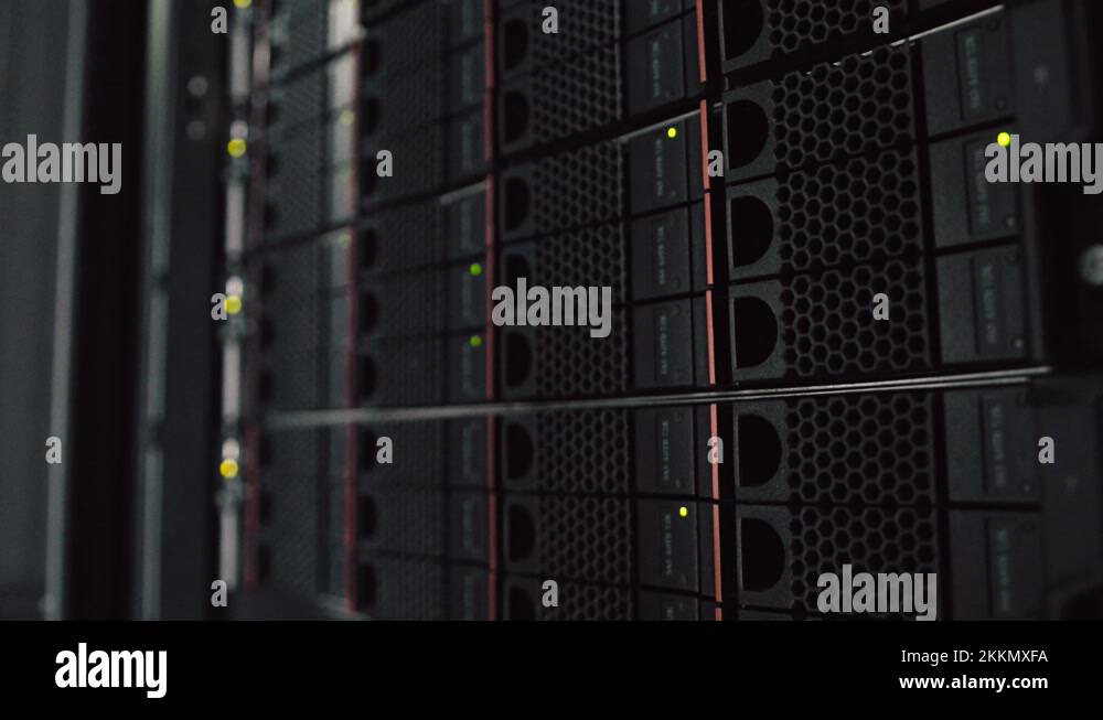 Server room interior black computer Stock Videos & Footage - HD and 4K ...