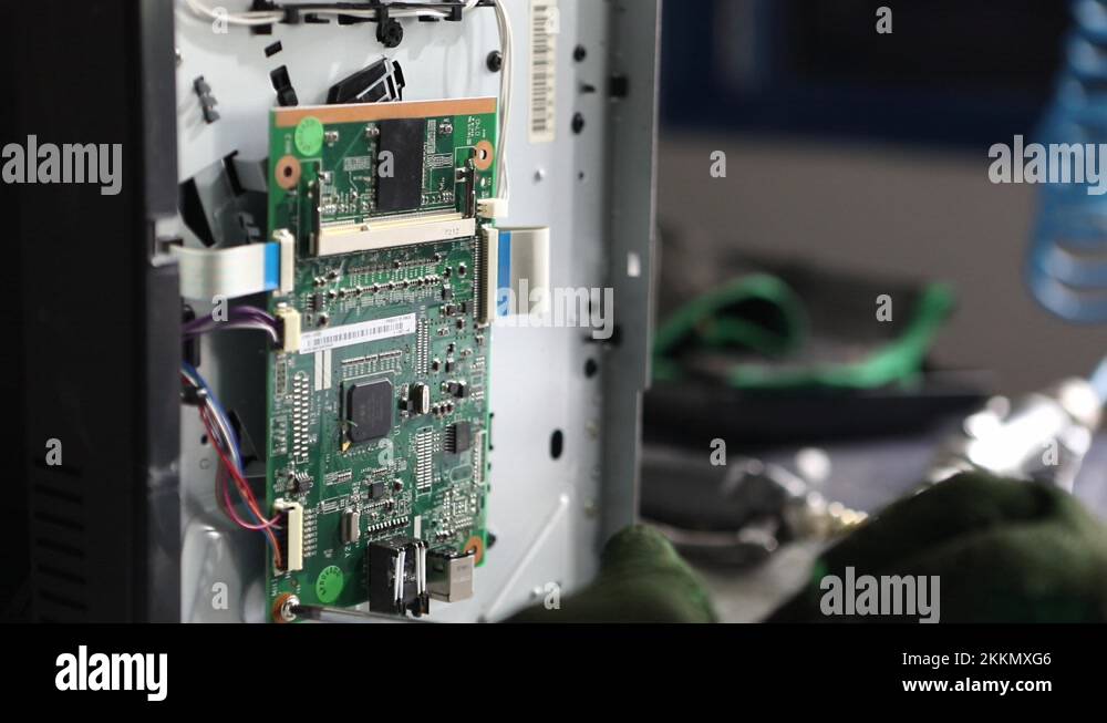 Obsolete computer parts being recycled for reuse or safe disposal Stock ...