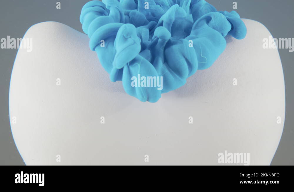 Dental Tooth Abstract, blue cloud covering it on a Grey background ...