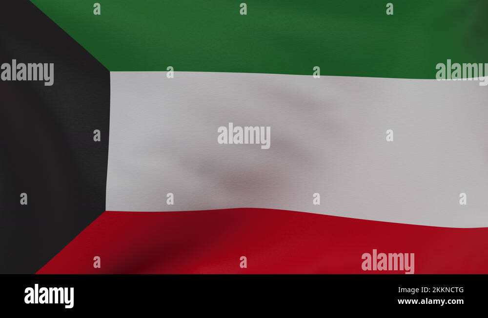 Kuwait waving flag seamless loop animation 4k Stock Video Footage - Alamy