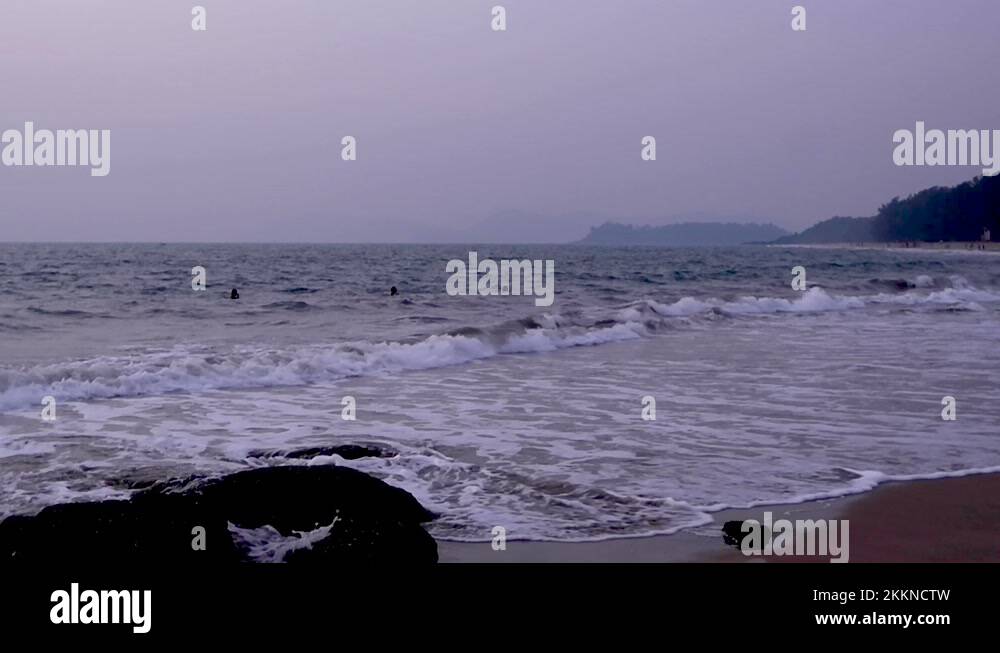 Ocean Waves Rolling In The Shores Of Galgibaga Beach, South Goa, India ...