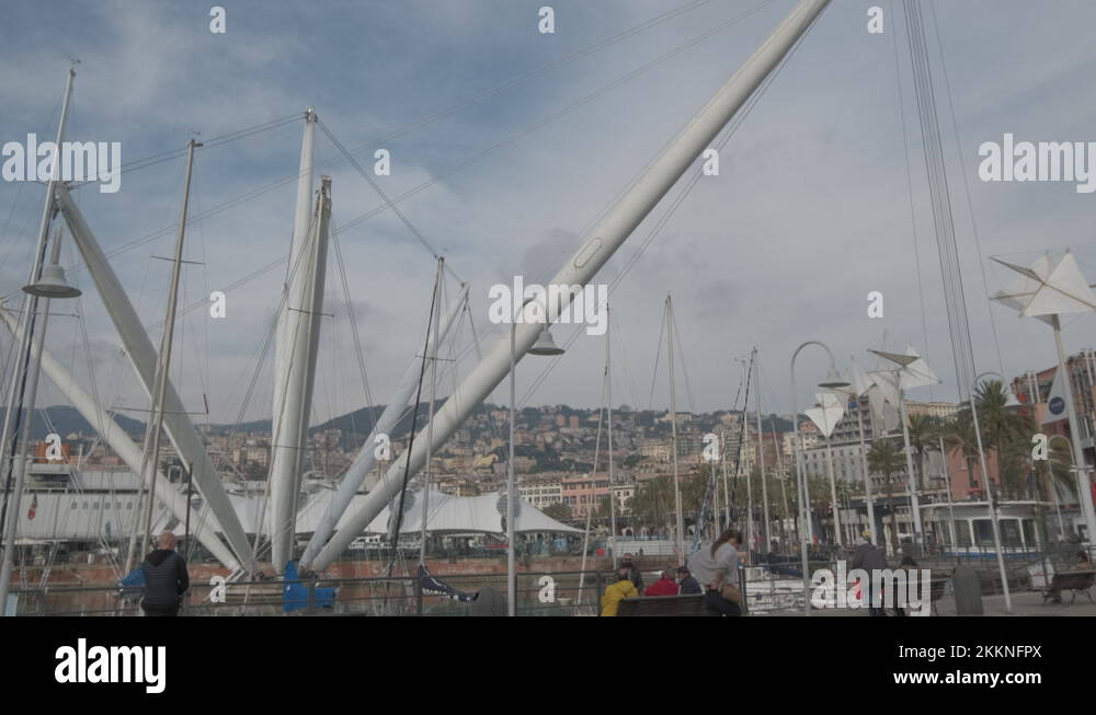 Genoa Bigo architecture by Renzo Piano in Porto Antico (Old Port ...