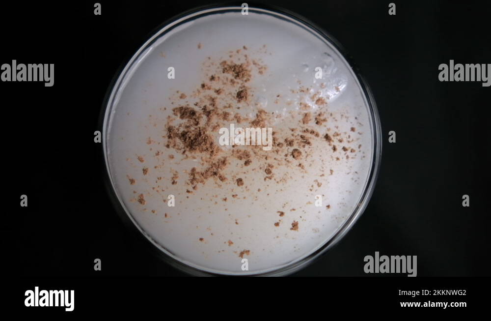 Glass of traditional Mexican horchata water with black background Stock ...