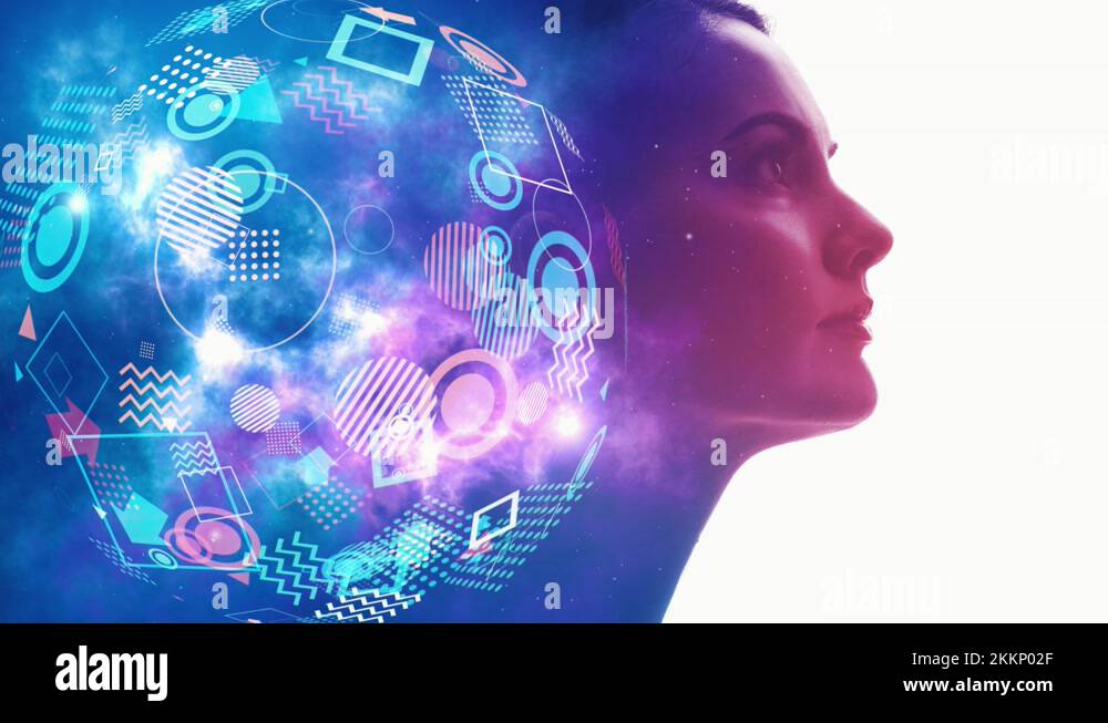 AI (Artificial Intelligence) concept. Deep learning Stock Video Footage ...